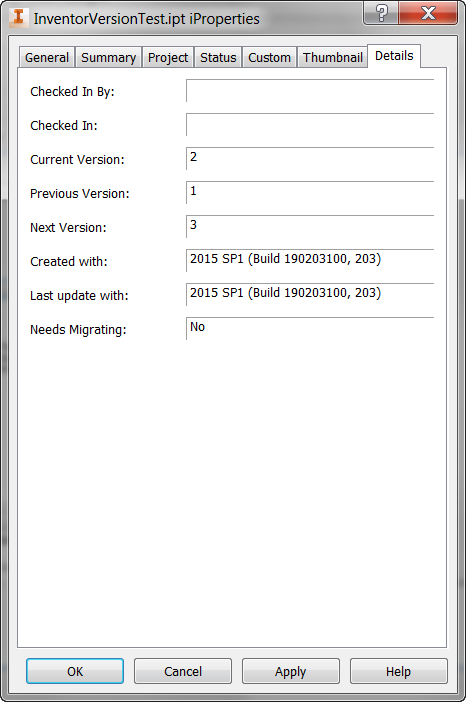 Solved: Where is the iProperty for the VERSION? - Autodesk Community