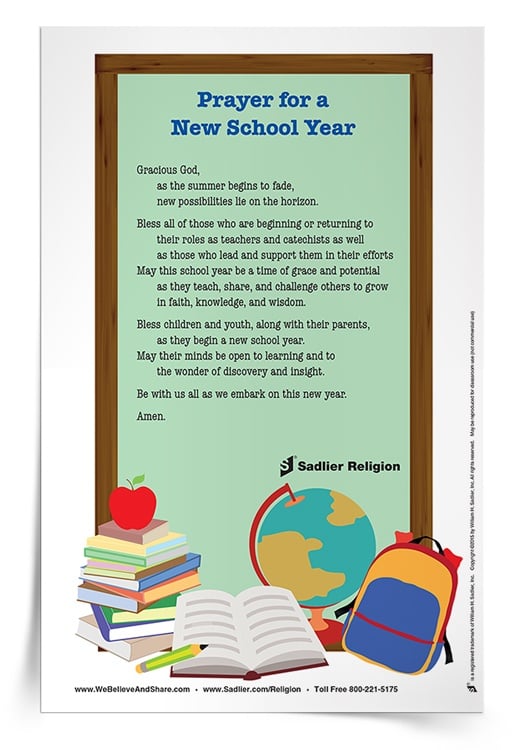 Prayer for New School Year Prayer Cards Prayer for New School Year Prayer Cards