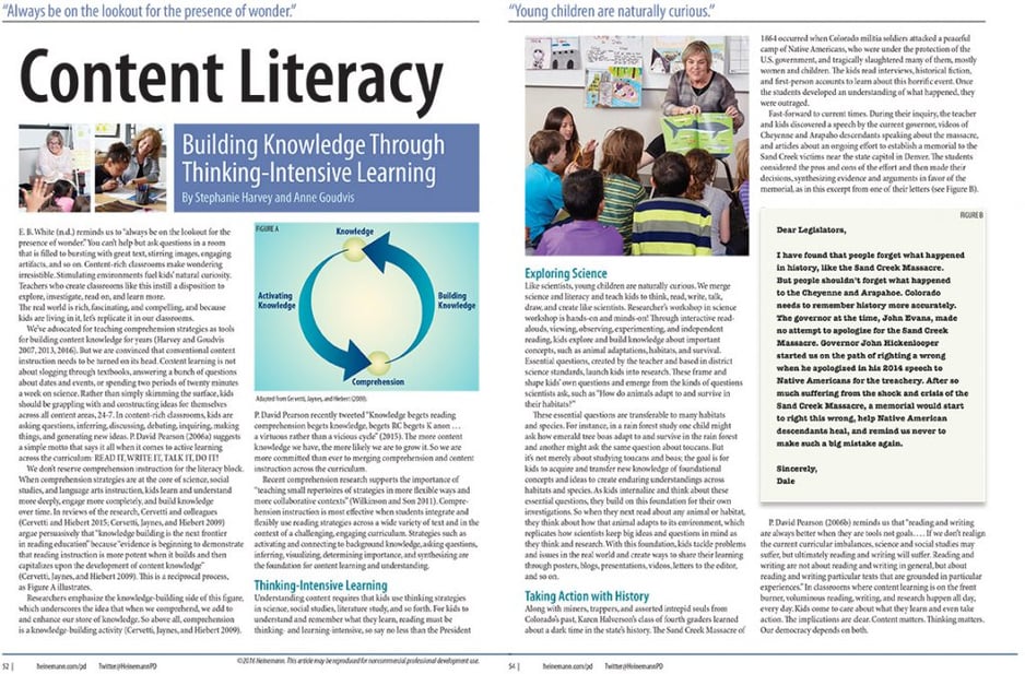 Content Literacy: Building Knowledge Through Thinking-Intensive Learning