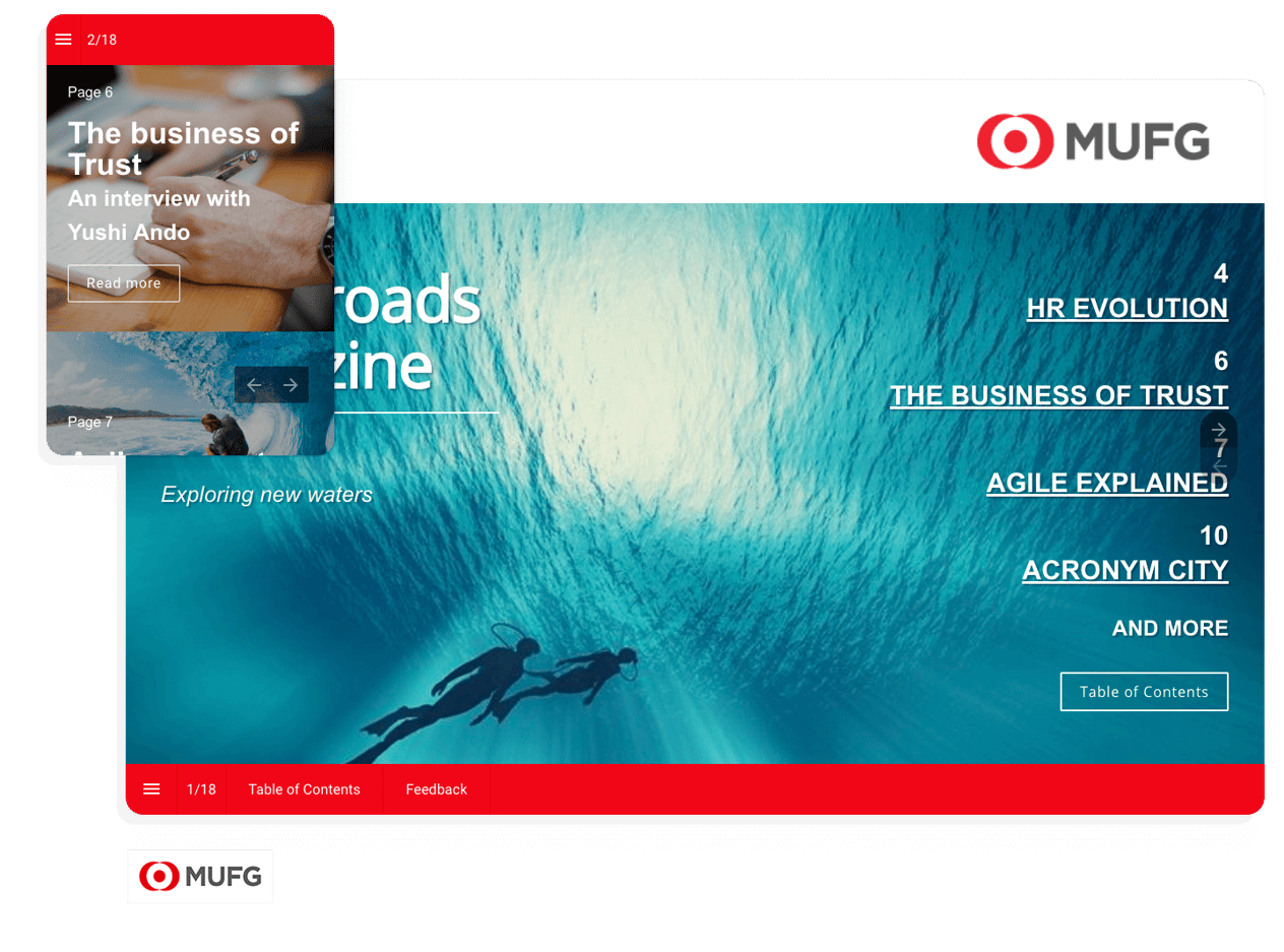 Examples of interactive magazines, brochures, newsletters, and more