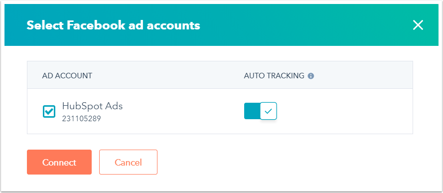Connect your Facebook ad account to HubSpot