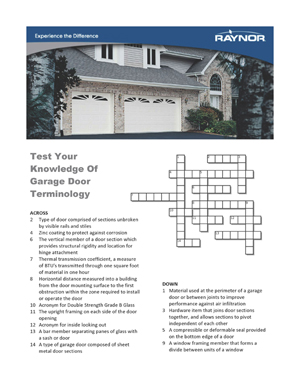 Test Your Knowledge Of Garage Door Terminology