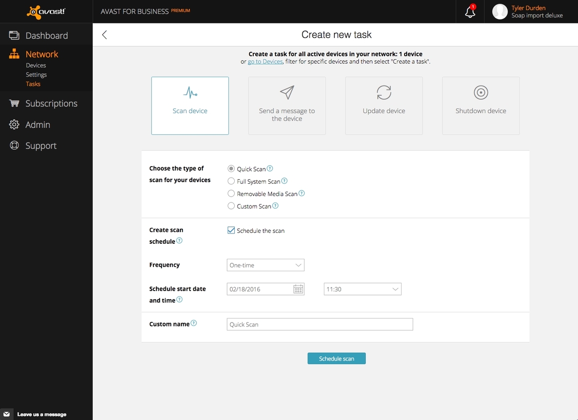 Avast for Business gets task scheduling for IT admins