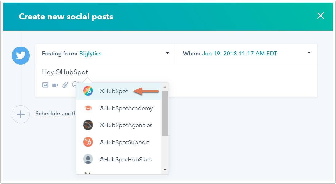 Create and publish social posts