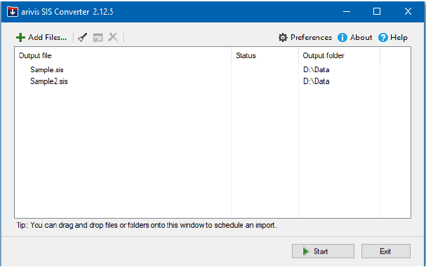 How to use : «arivis SIS Converter