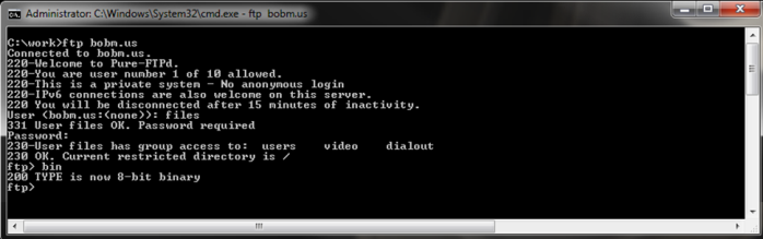 Using FTP From A Command Prompt