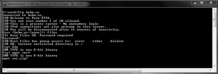 Using FTP From A Command Prompt