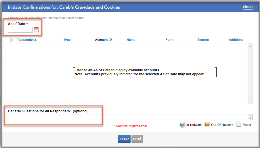Step 4 - Initiating Confirmations