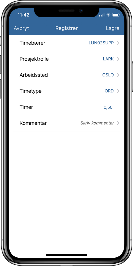 iCORE Hours App - Norsk brukerveiledning (iOS)