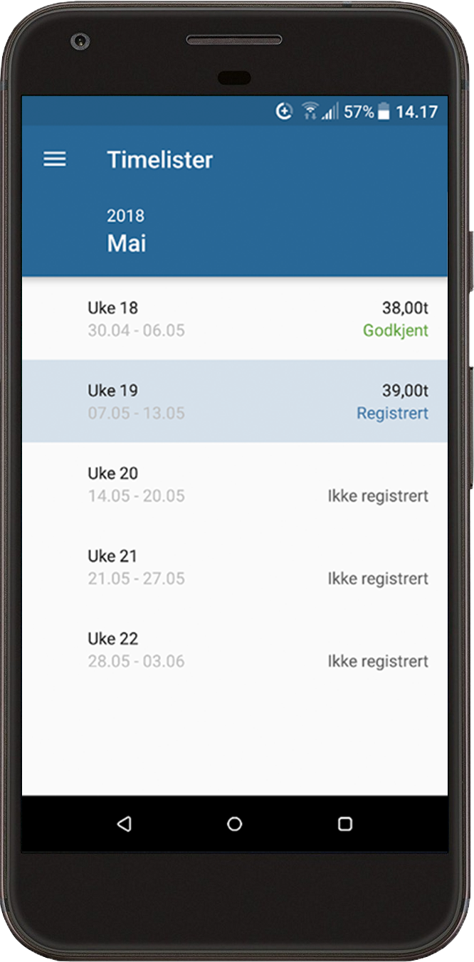 iCORE Hours App - Norsk brukerveiledning (Android)
