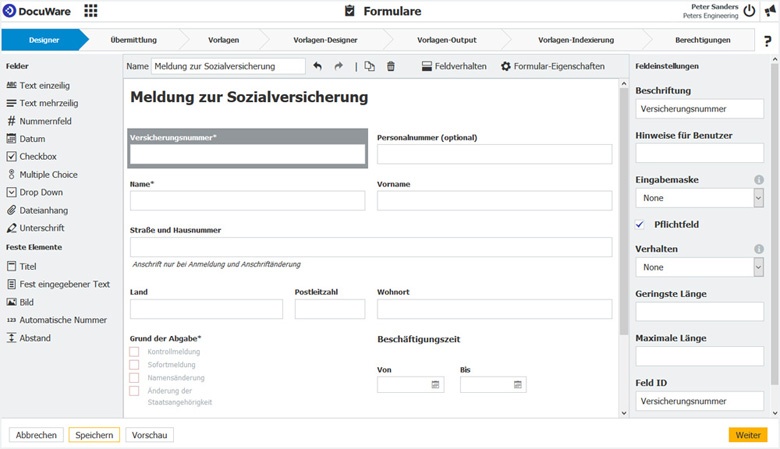 DocuWare Forms | Elektronische Formulare und Webformulare für den digitalen Workflow