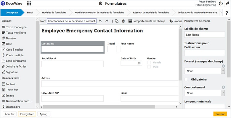 Docuware Forms Formulaires électroniques Et Formulaires Web Pour Le Flux De Travail Numérique
