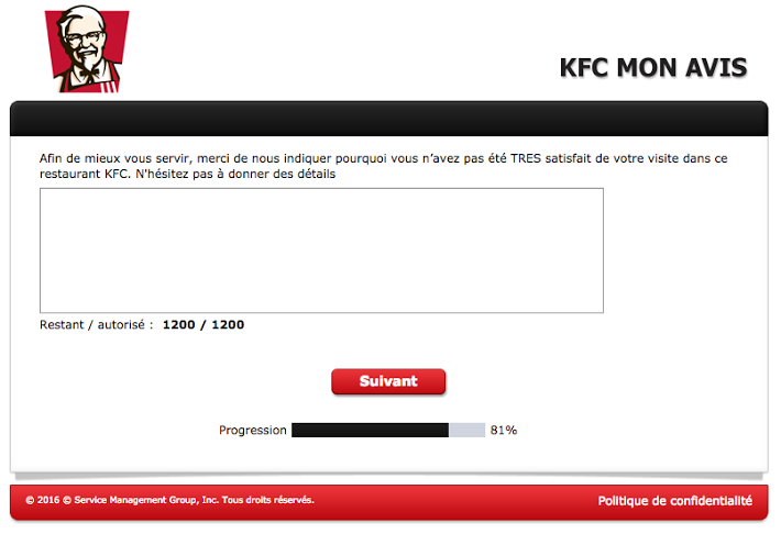 KFC, un exemple à suivre pour encourager vos clients à donner leur avis
