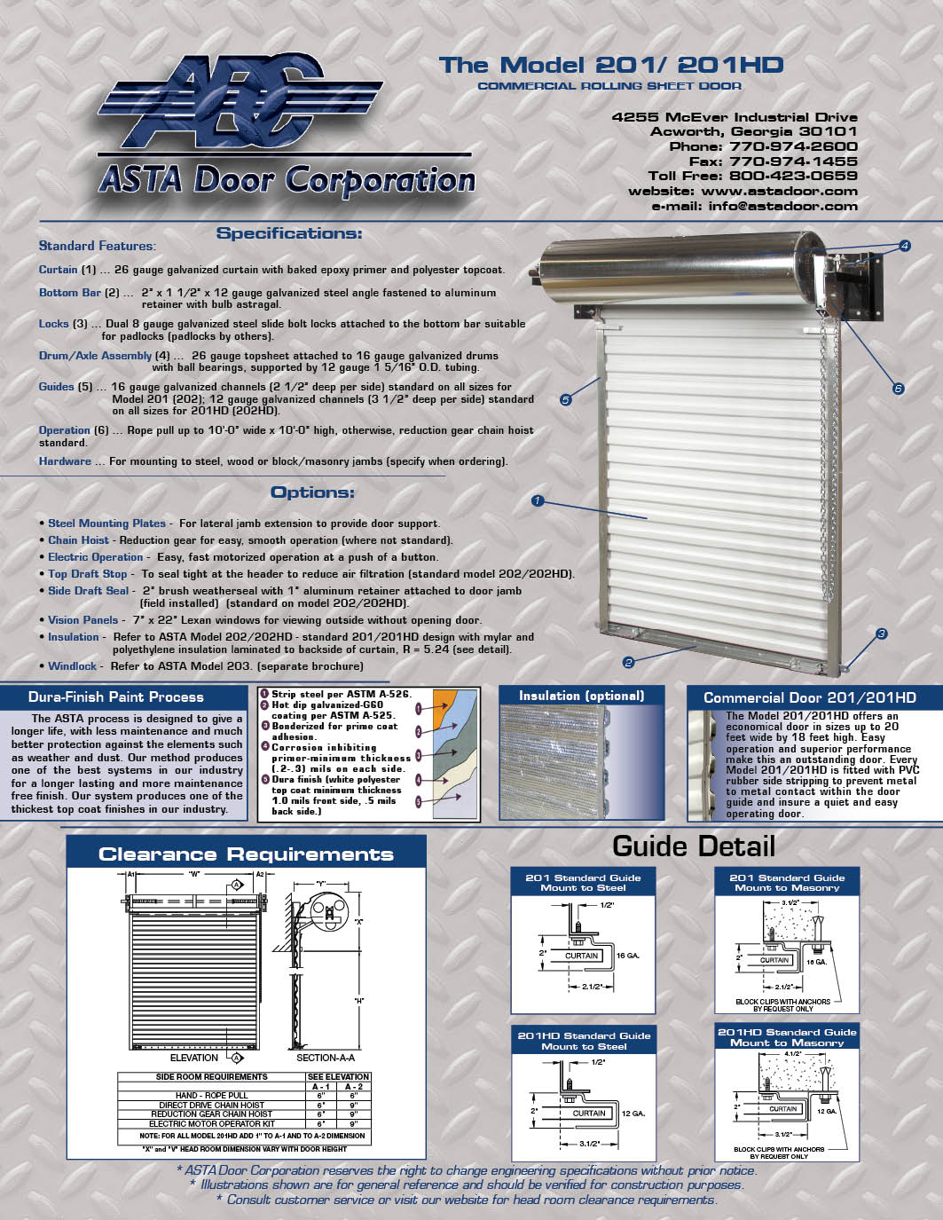 Asta Door Color Chart