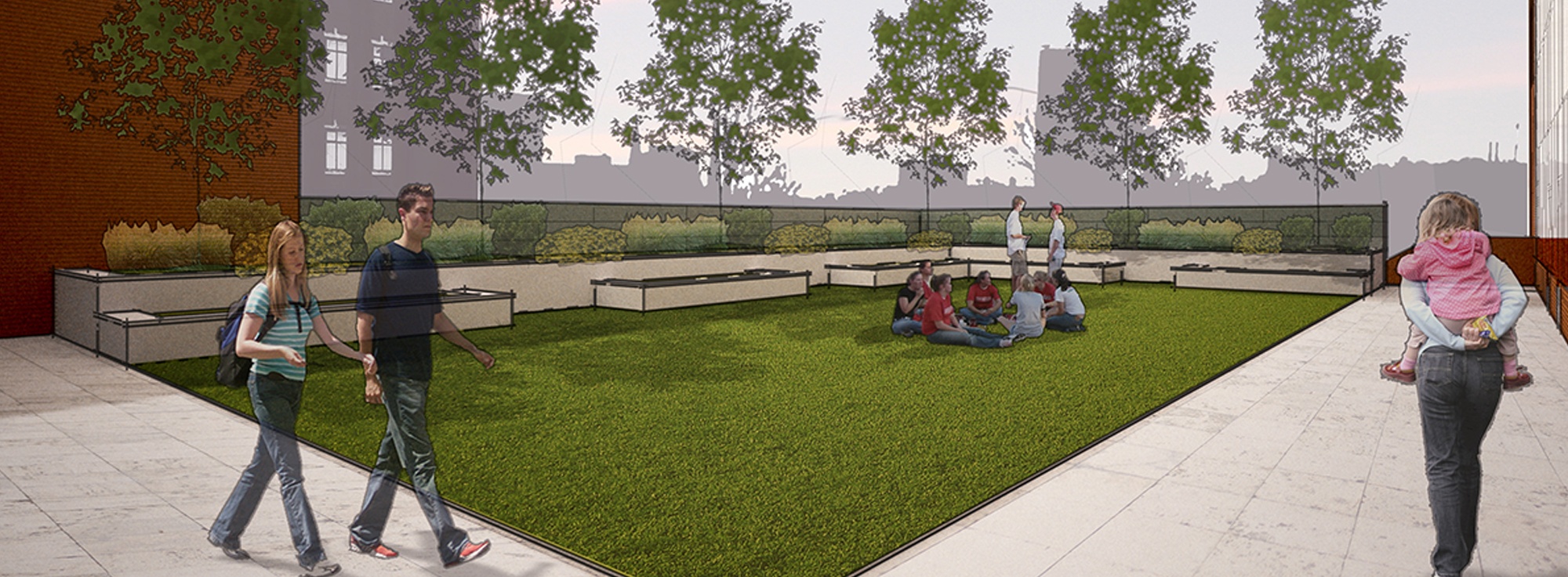 Rooftop Courtyard design