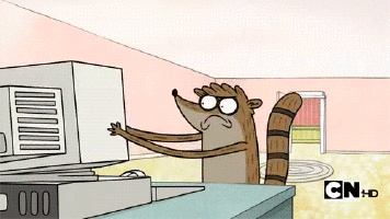 Rigby Stop Talking Gif
