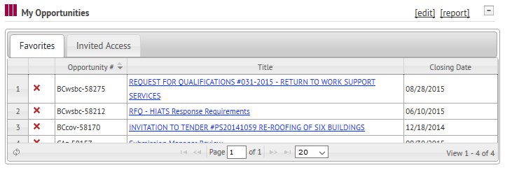 My Opportunities | Etegri Help