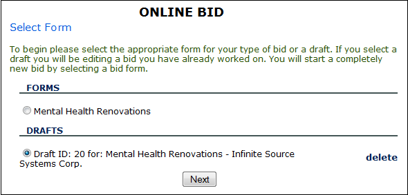 Submitting a Bid | I.S. Help