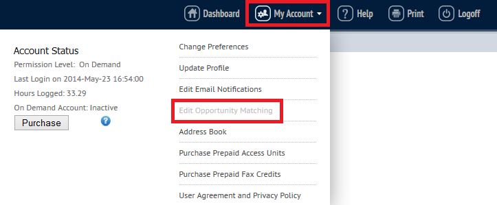 Opportunity Matching | Help