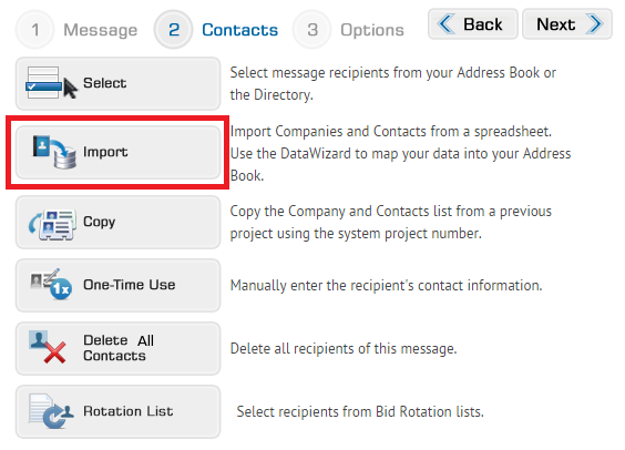 Importer des contacts | Help