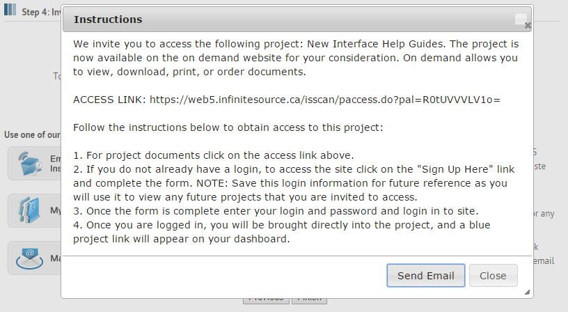 Step 4 - Invitation | Help