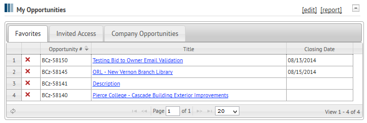 My Opportunities | Help
