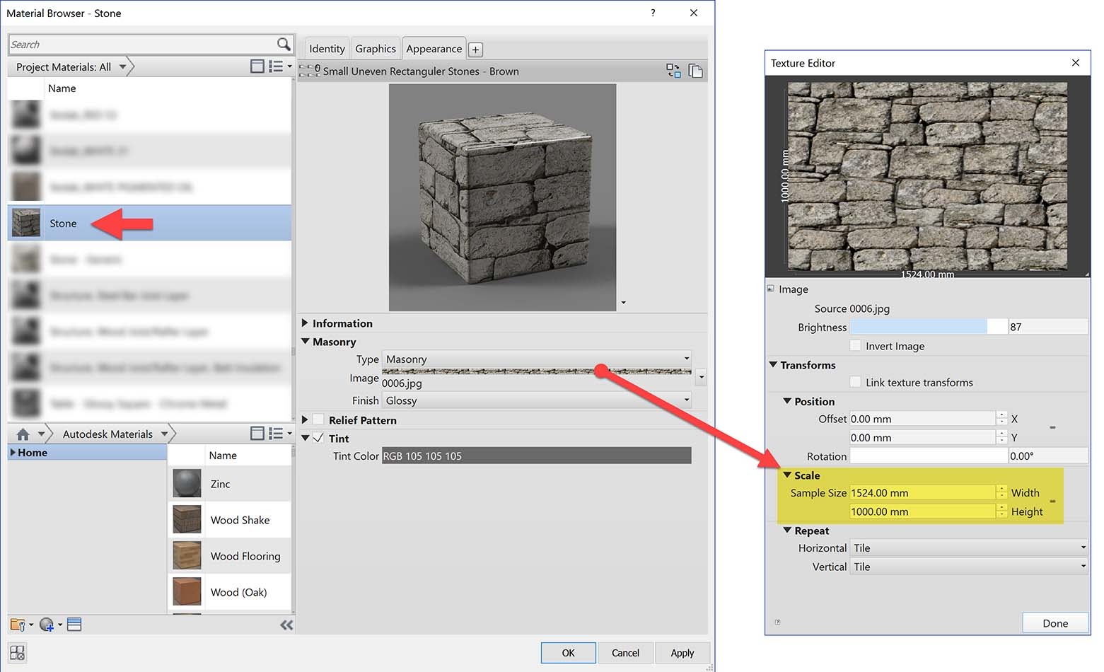 Enscape Best Practices for Revit Materials: Stone and Masonry