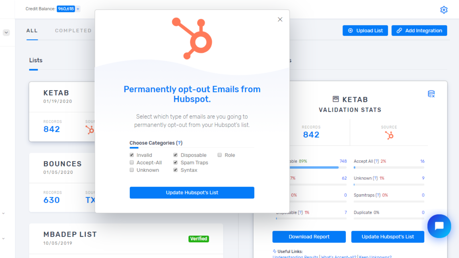 DeBounce - Email Validation - App for HubSpot