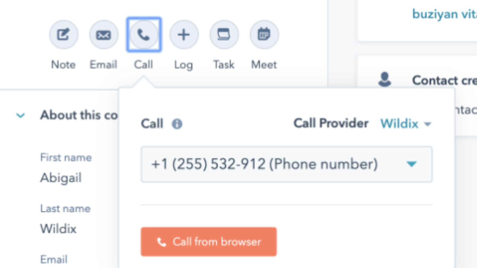 Wildix Calling Assistant - App for HubSpot