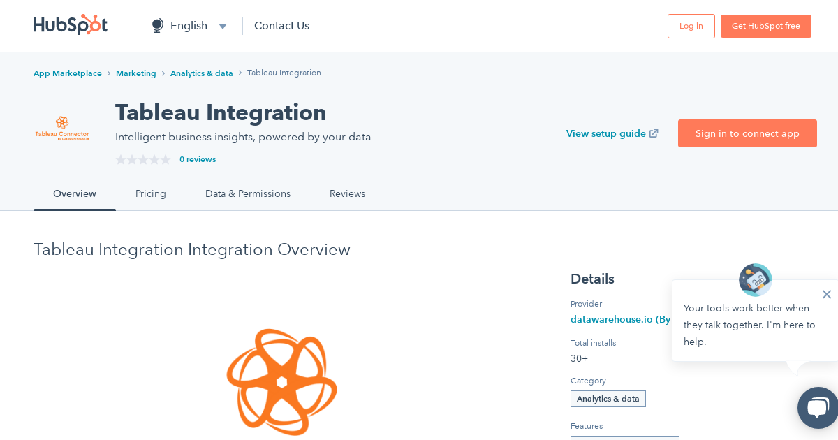 Tableau Integration HubSpot Integration | Connect Them Today Tableau Integration HubSpot Integration | Connect Them Today