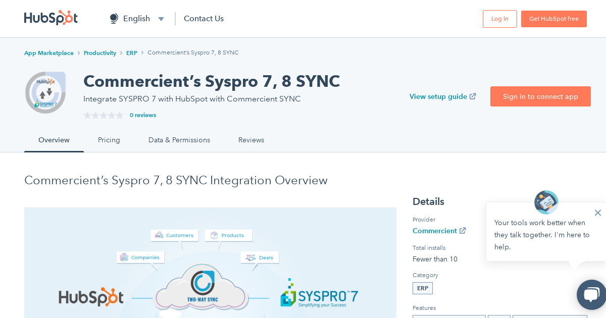 Commercient’s Syspro 7, 8 SYNC HubSpot Integration | Connect Them Today