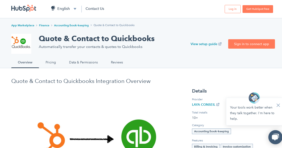 Quote & Contact to Quickbooks HubSpot Integration | Connect Them Today