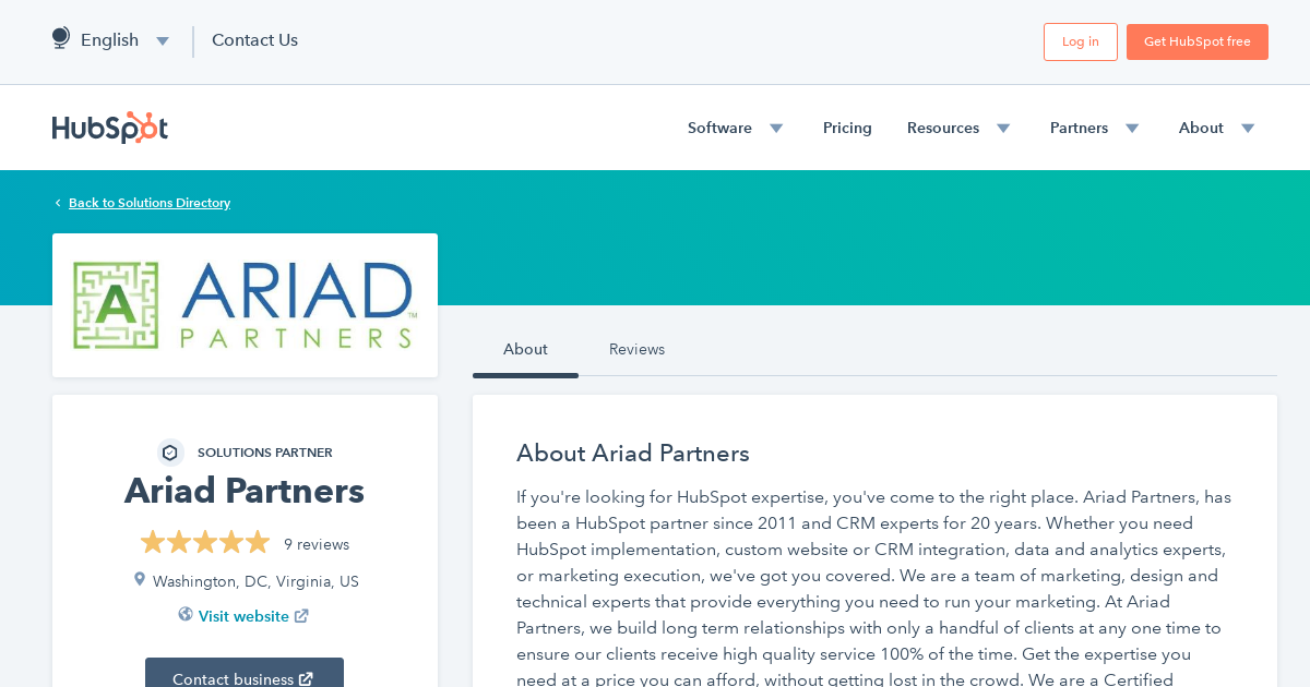 Ariad Partners Agency Services & Qualifications | HubSpot