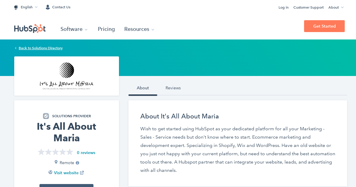 It's All About Maria Agency Services & Qualifications | HubSpot