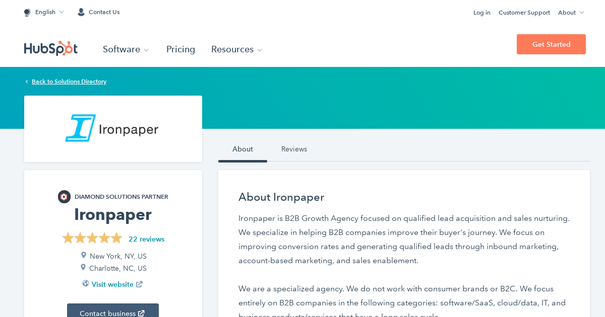 Ironpaper Agency Services & Qualifications | HubSpot