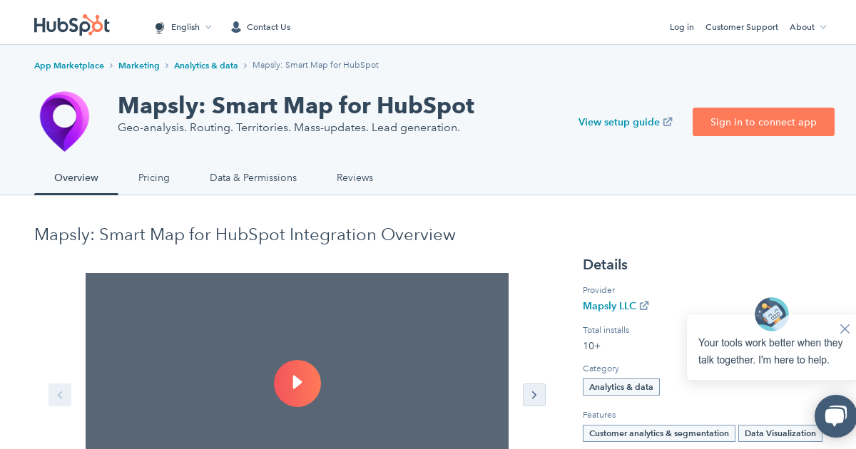 Mapsly: Smart Map for HubSpot HubSpot Integration | Connect Them Today