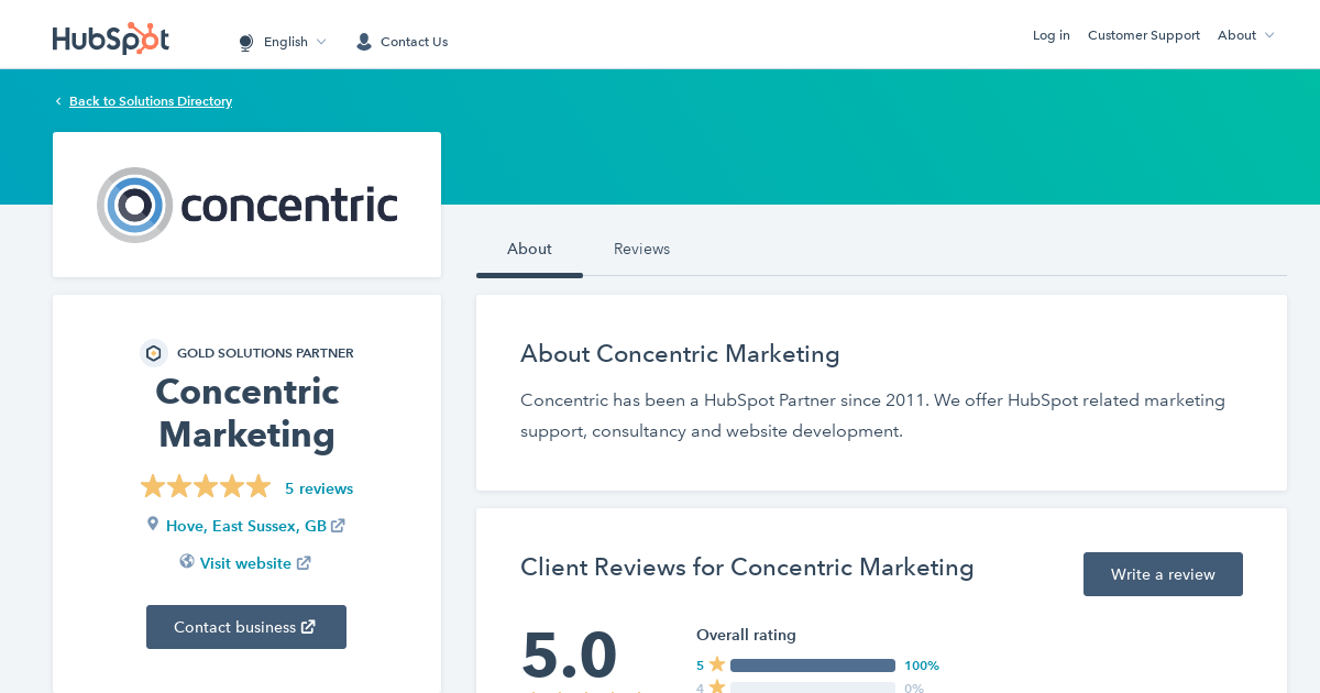 Concentric Marketing Agency Services & Qualifications | HubSpot