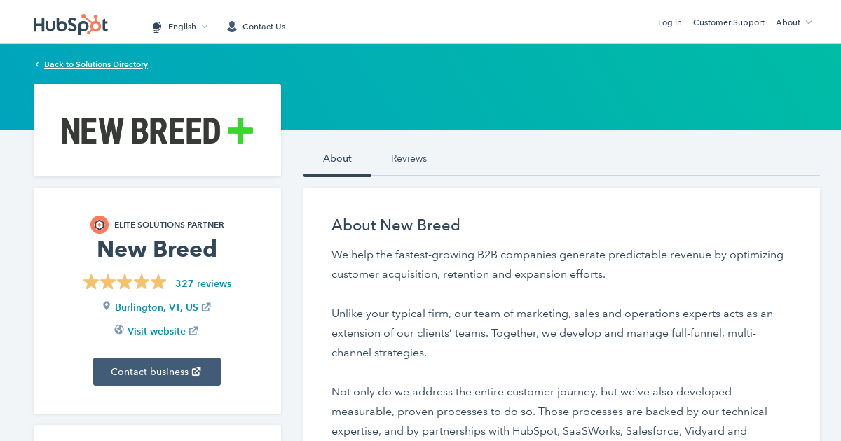 New Breed Agency Services & Qualifications | HubSpot
