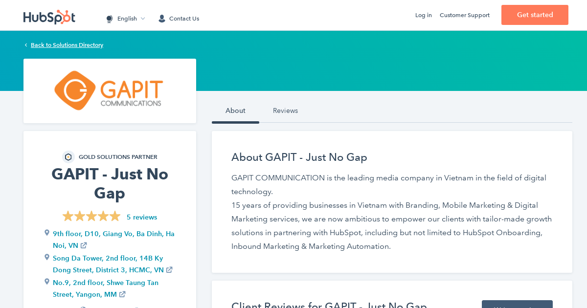 GAPIT - Just No Gap Agency Services & Qualifications | HubSpot