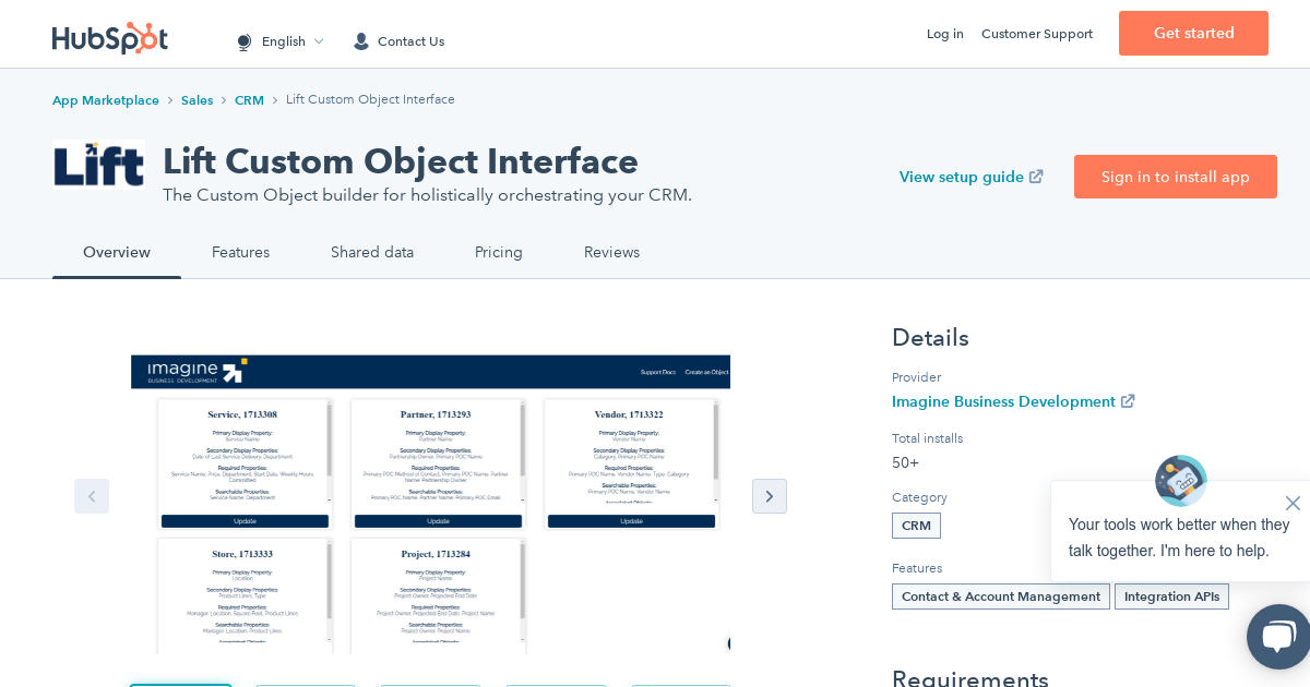 Lift Custom Object Interface HubSpot-integratie | Koppel ze vandaag nog